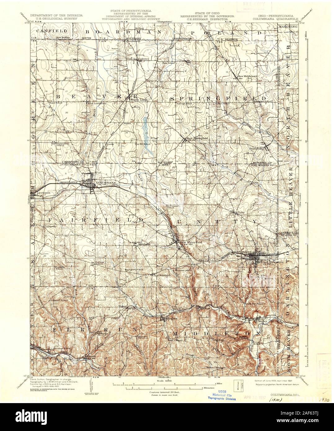 Map of columbiana hi-res stock photography and images - Alamy