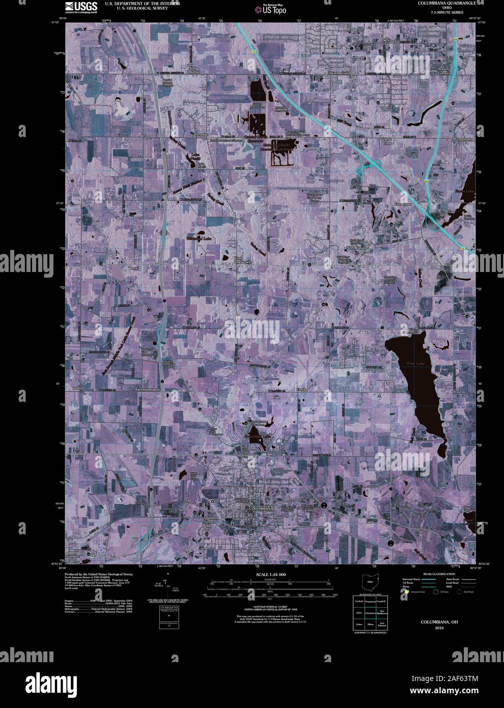 Map of columbiana hi-res stock photography and images - Alamy