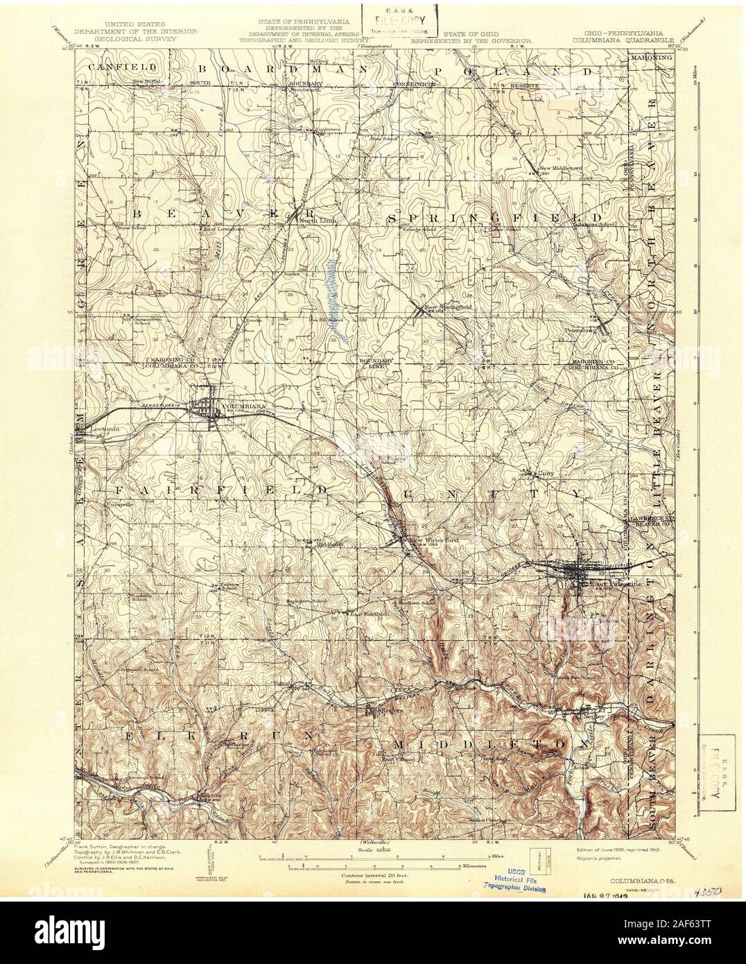 Map of columbiana hi-res stock photography and images - Alamy