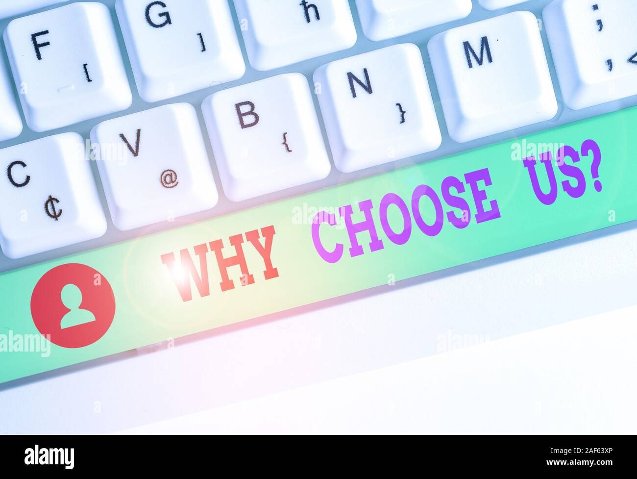 Word writing text Why Choose Us Question. Business photo showcasing ...