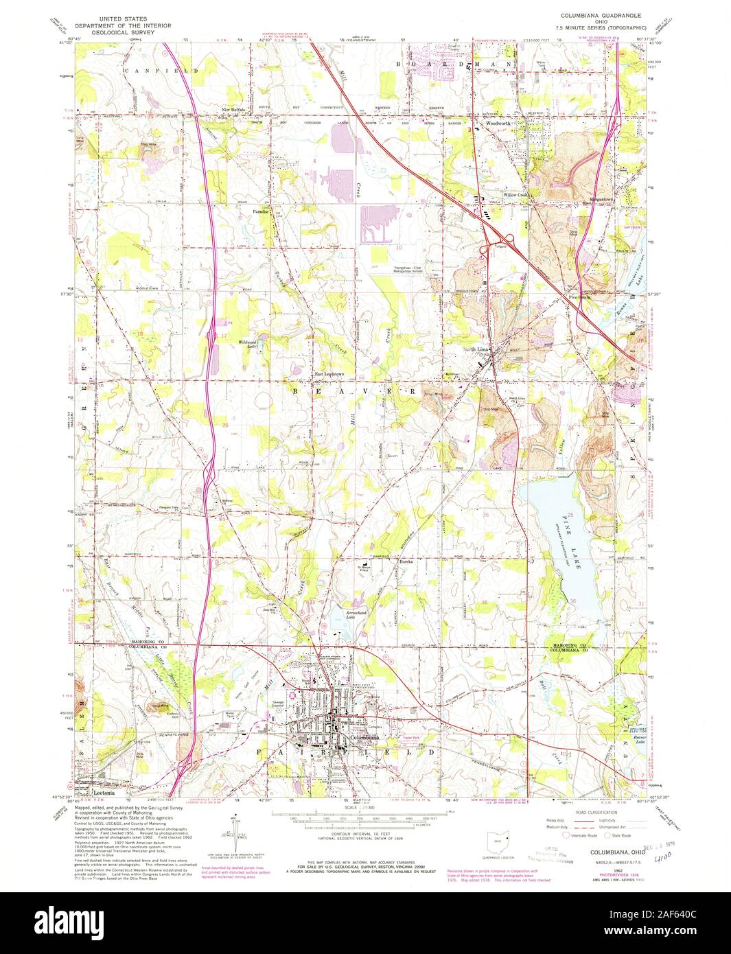 Map of columbiana hi-res stock photography and images - Alamy