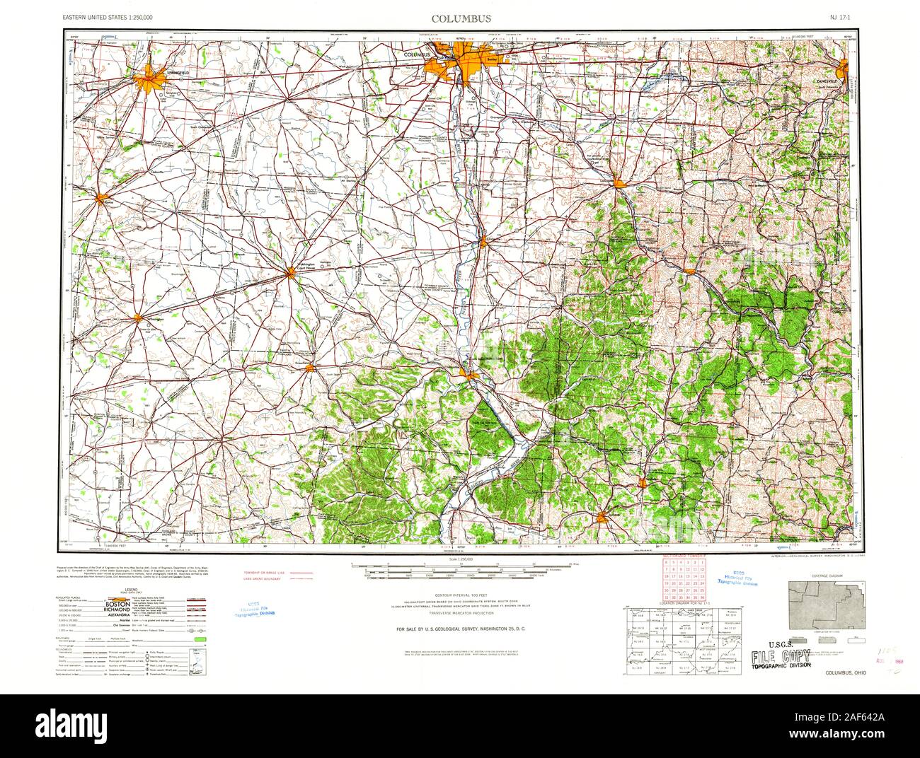 Columbus oh map hi-res stock photography and images - Alamy