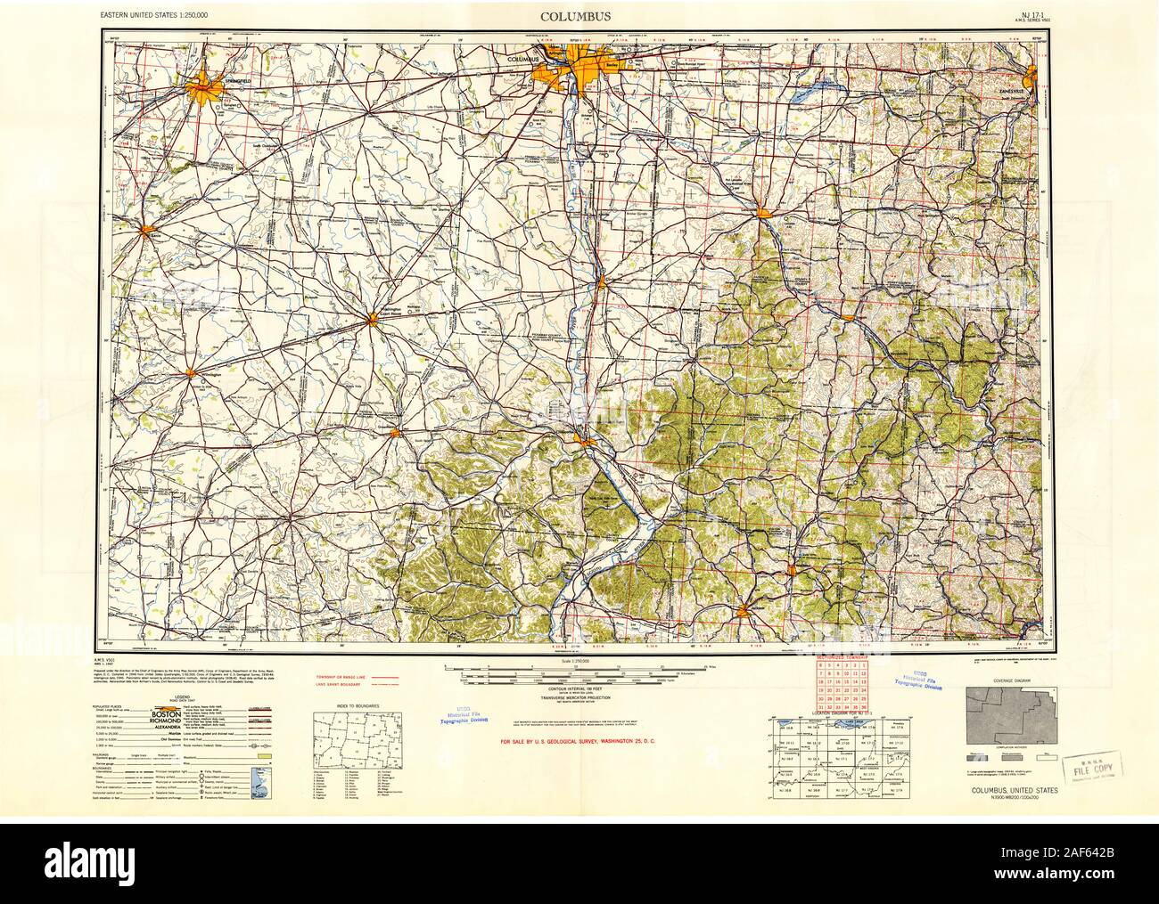 Columbus oh map hi-res stock photography and images - Alamy