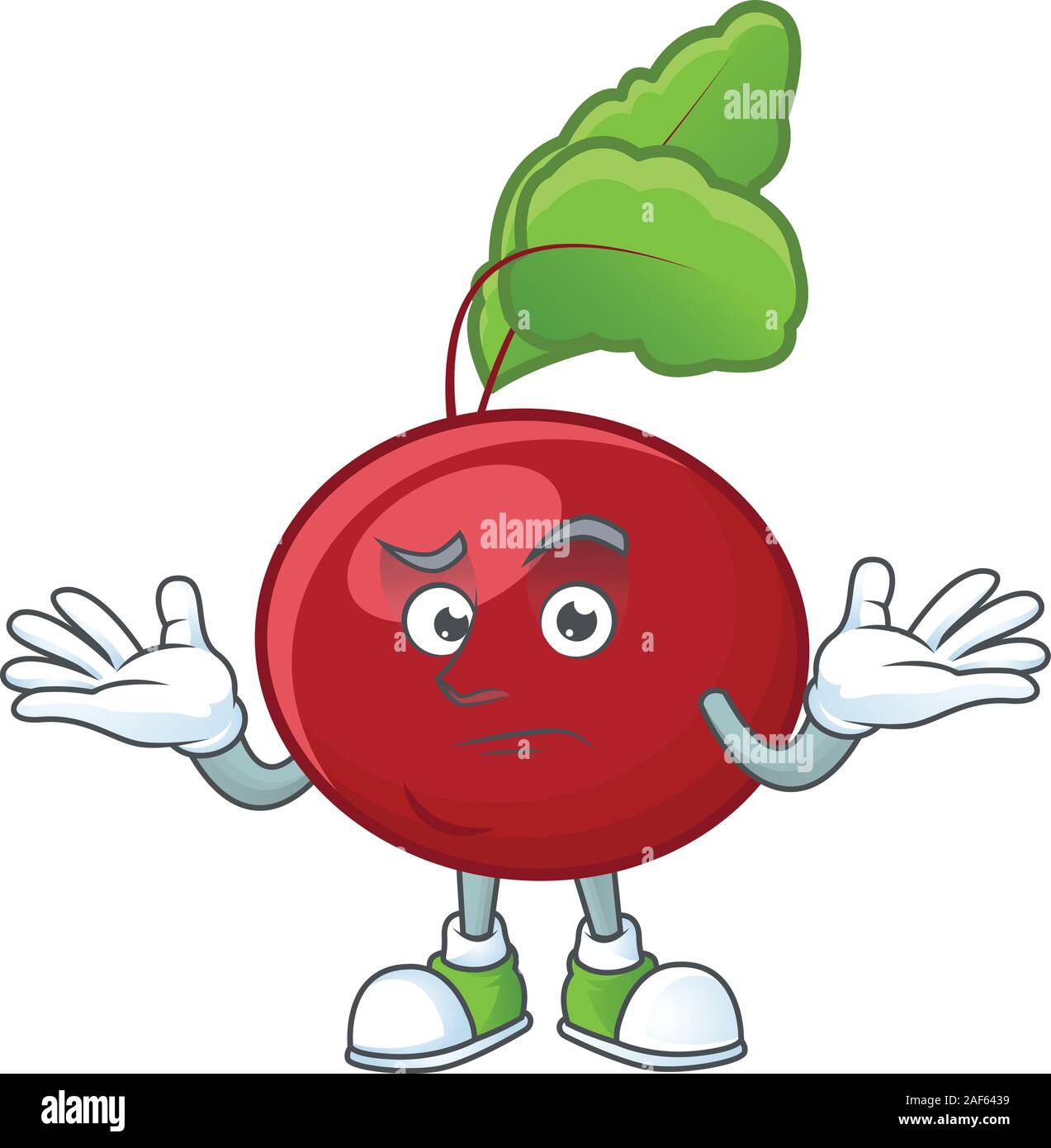 Cool Grinning of red beet greens mascot cartoon style Stock Vector ...