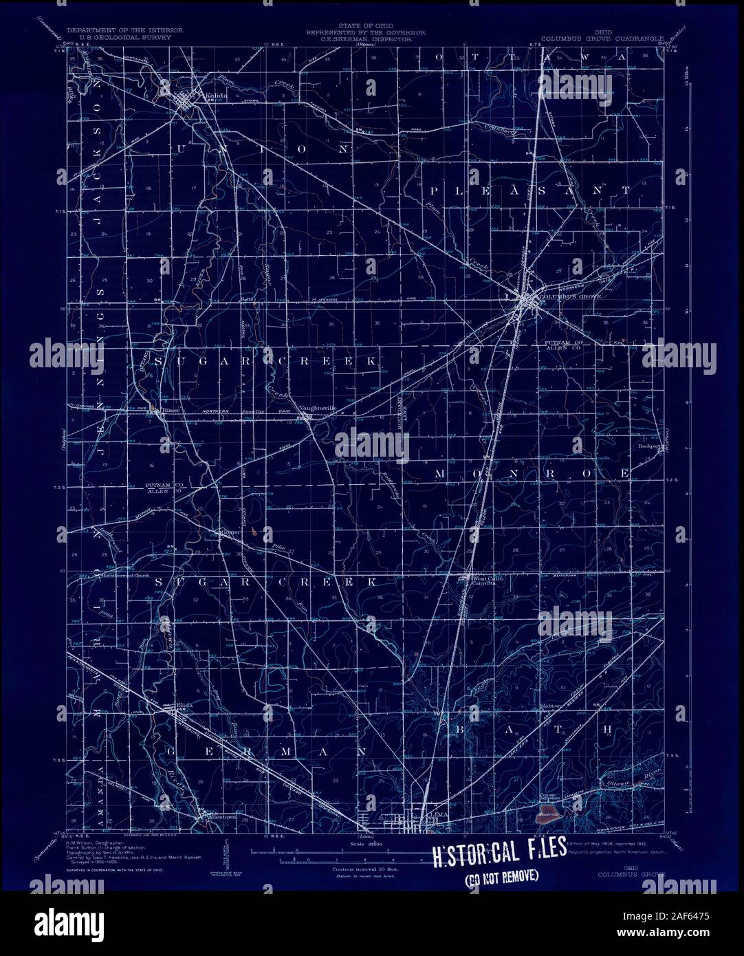 Map of columbus grove hi-res stock photography and images - Alamy