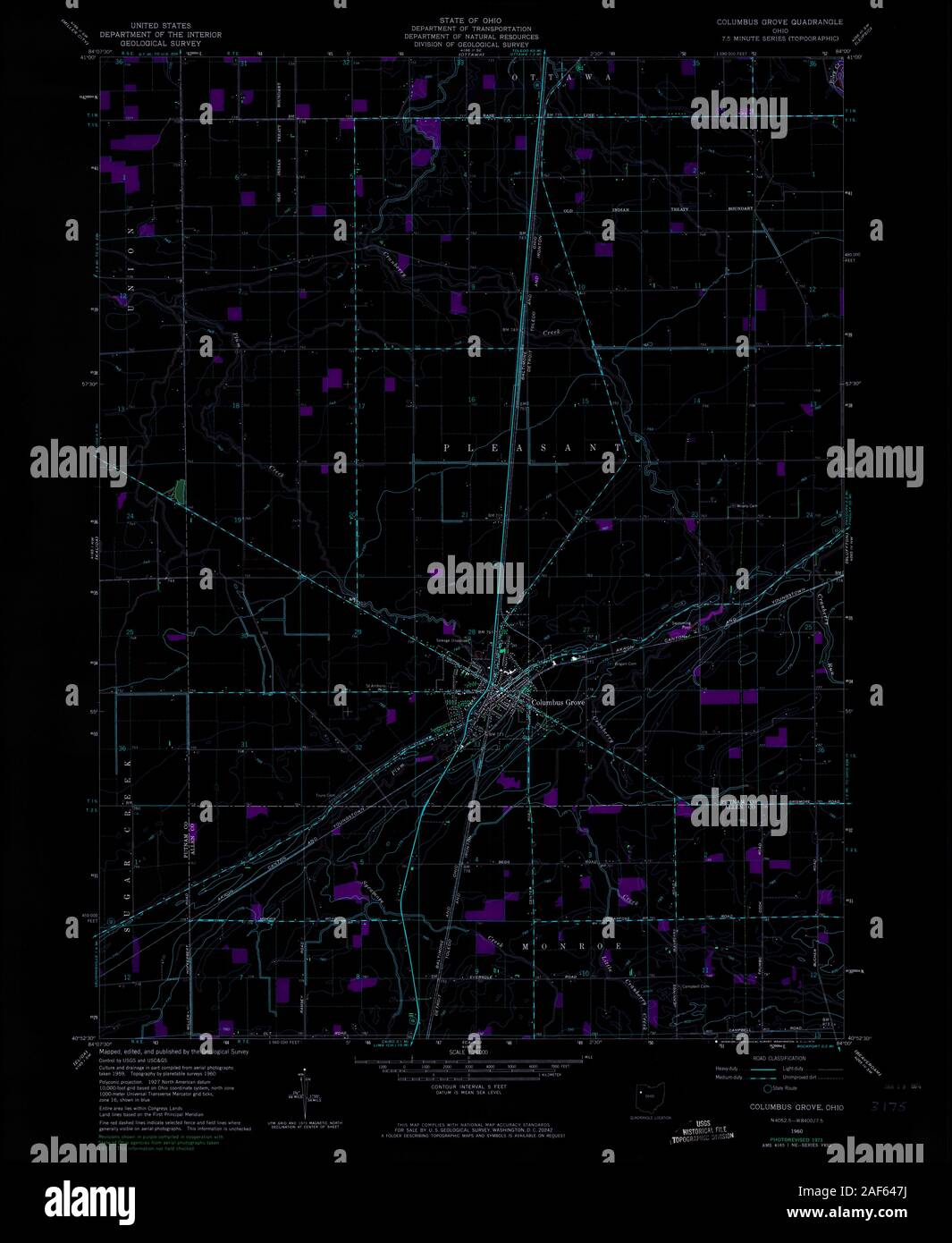 Map of columbus grove hi-res stock photography and images - Alamy