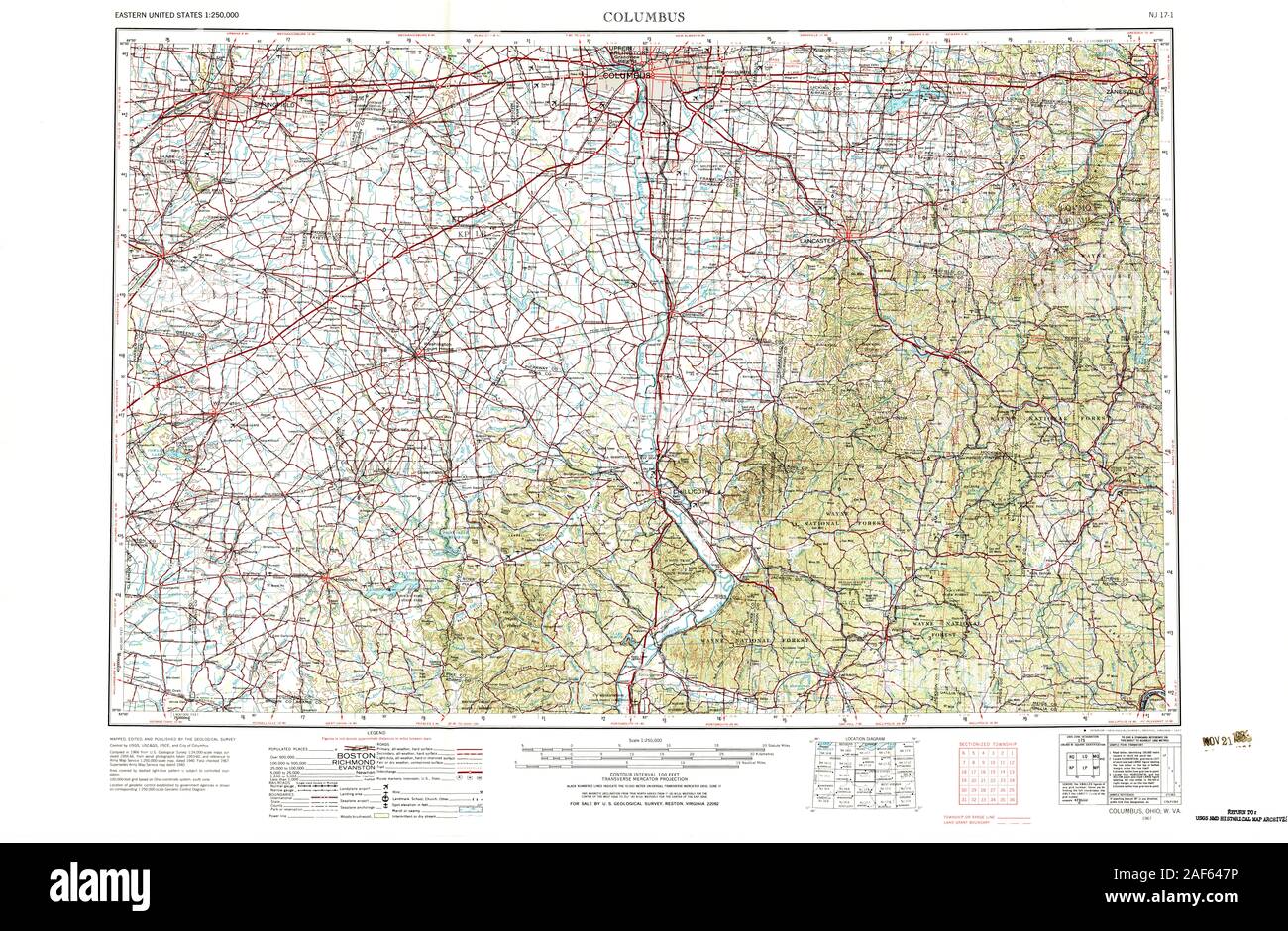 Columbus oh map hi-res stock photography and images - Alamy