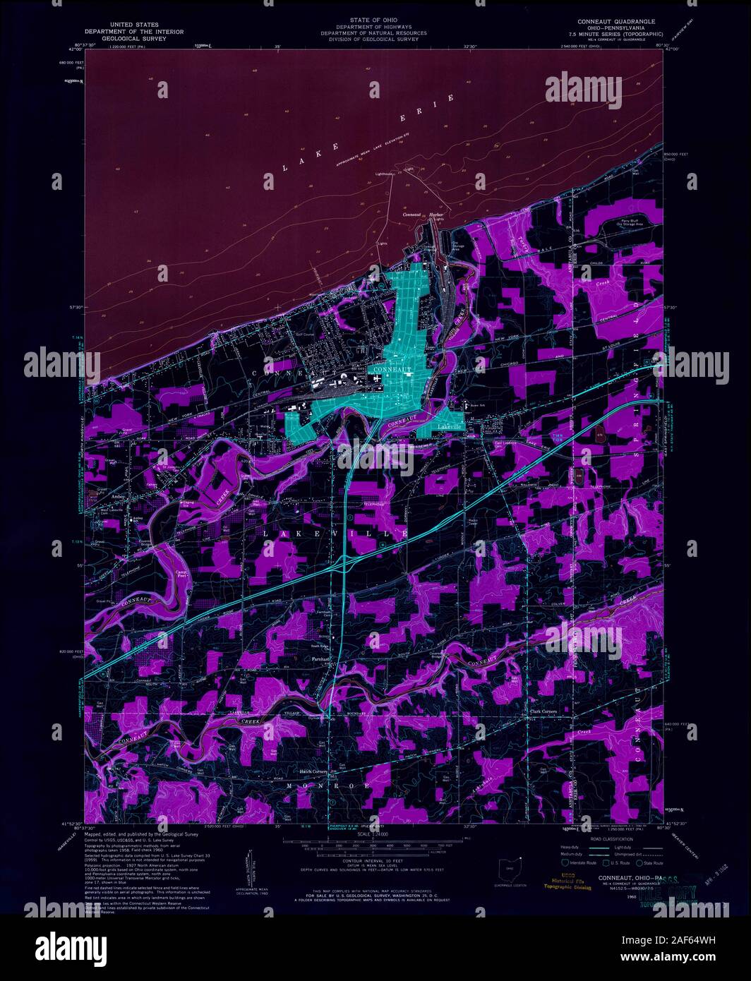Map of conneaut hi-res stock photography and images - Alamy