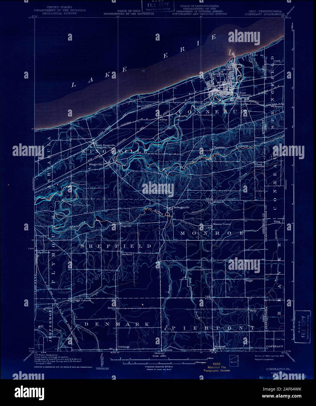 Map of conneaut hi-res stock photography and images - Alamy