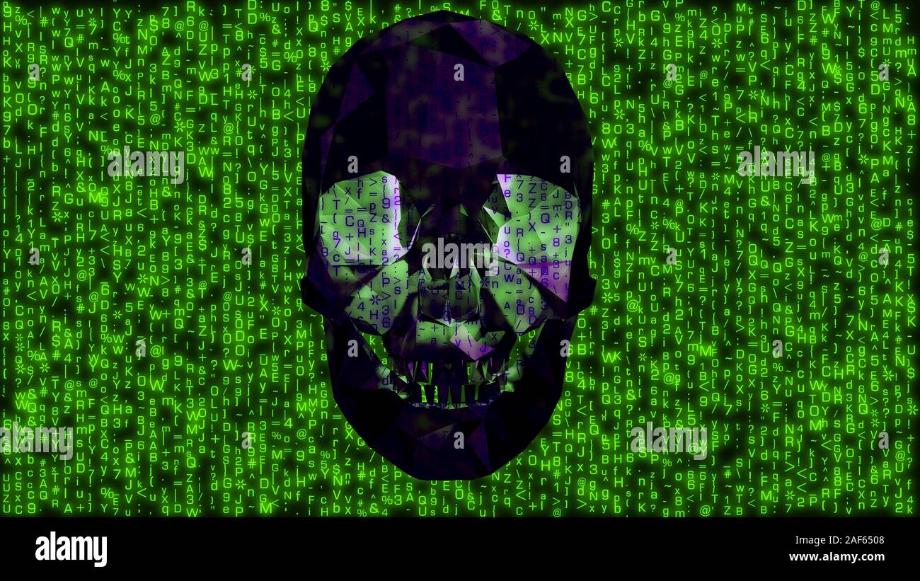 Computer Virus Infection Hacker Concept Green Stock Photo - Alamy