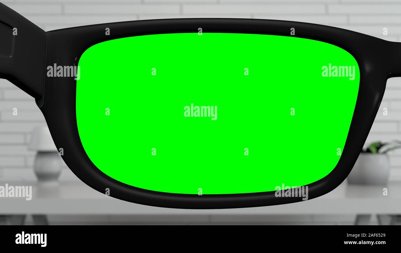 Glasses with Greenscreen Stock Photo - Alamy