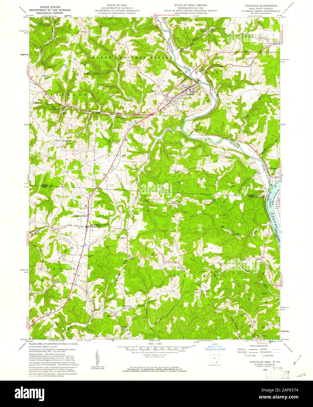 Map of coolville ohio hi-res stock photography and images - Alamy