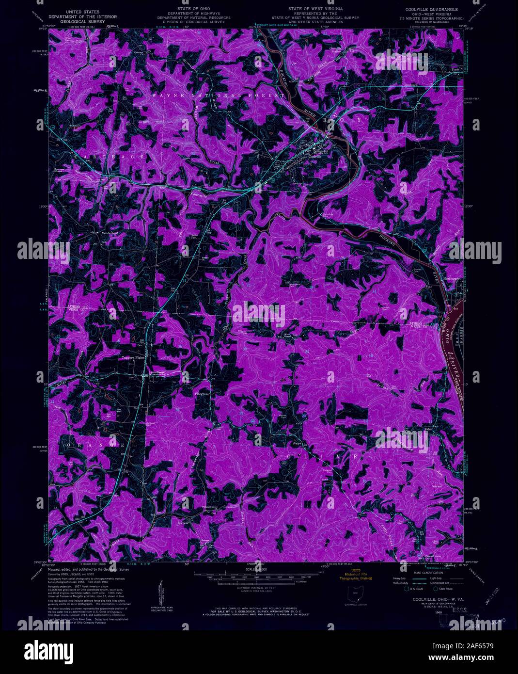 Map of coolville hi-res stock photography and images - Alamy