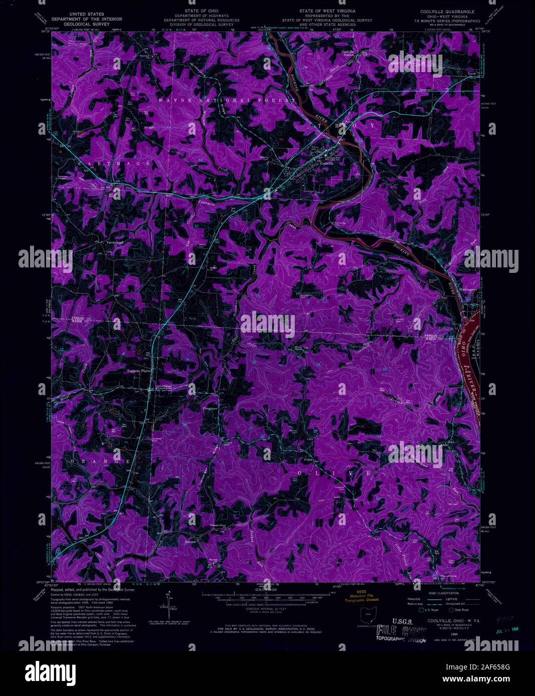 Map of coolville hi-res stock photography and images - Alamy