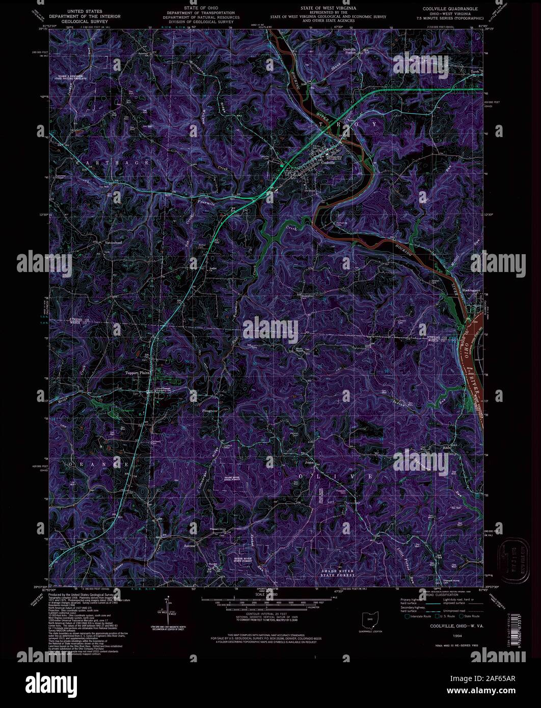 Map of coolville hi-res stock photography and images - Alamy