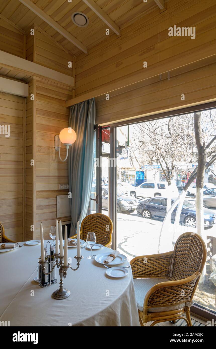 Restaurant interior shot Stock Photo - Alamy