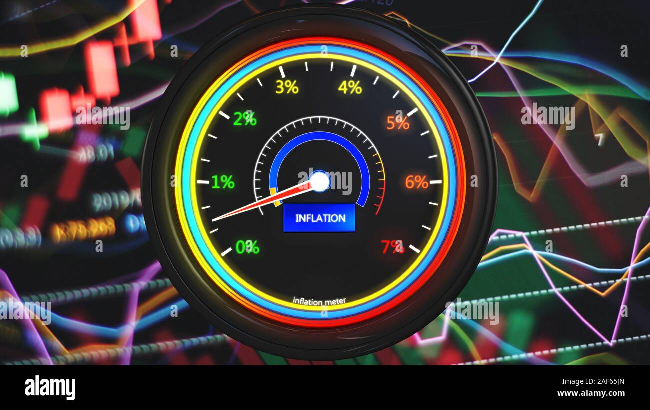 Inflation Meter 3 3D Illustration Stock Photo - Alamy