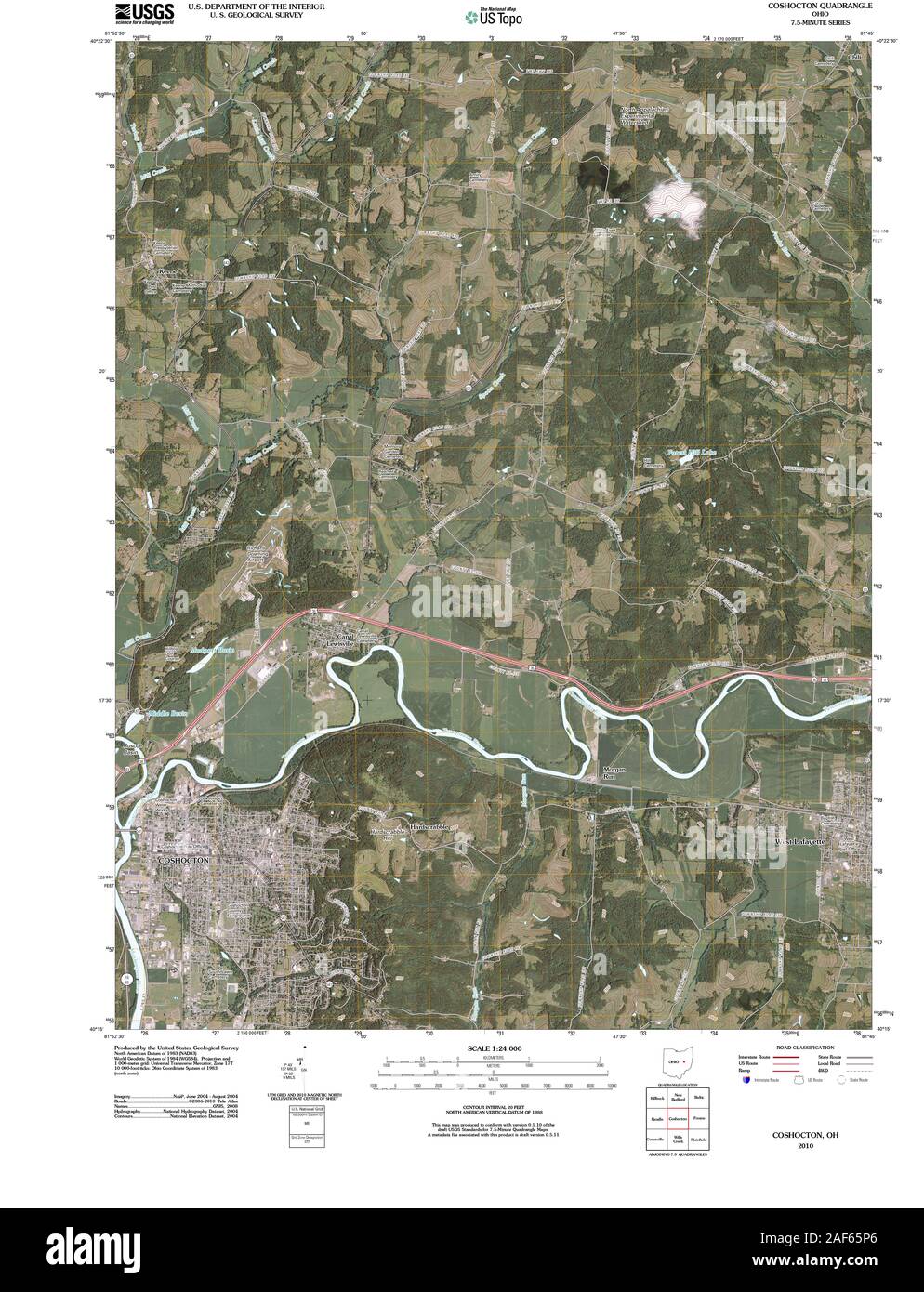 Map of coshocton hi-res stock photography and images - Alamy