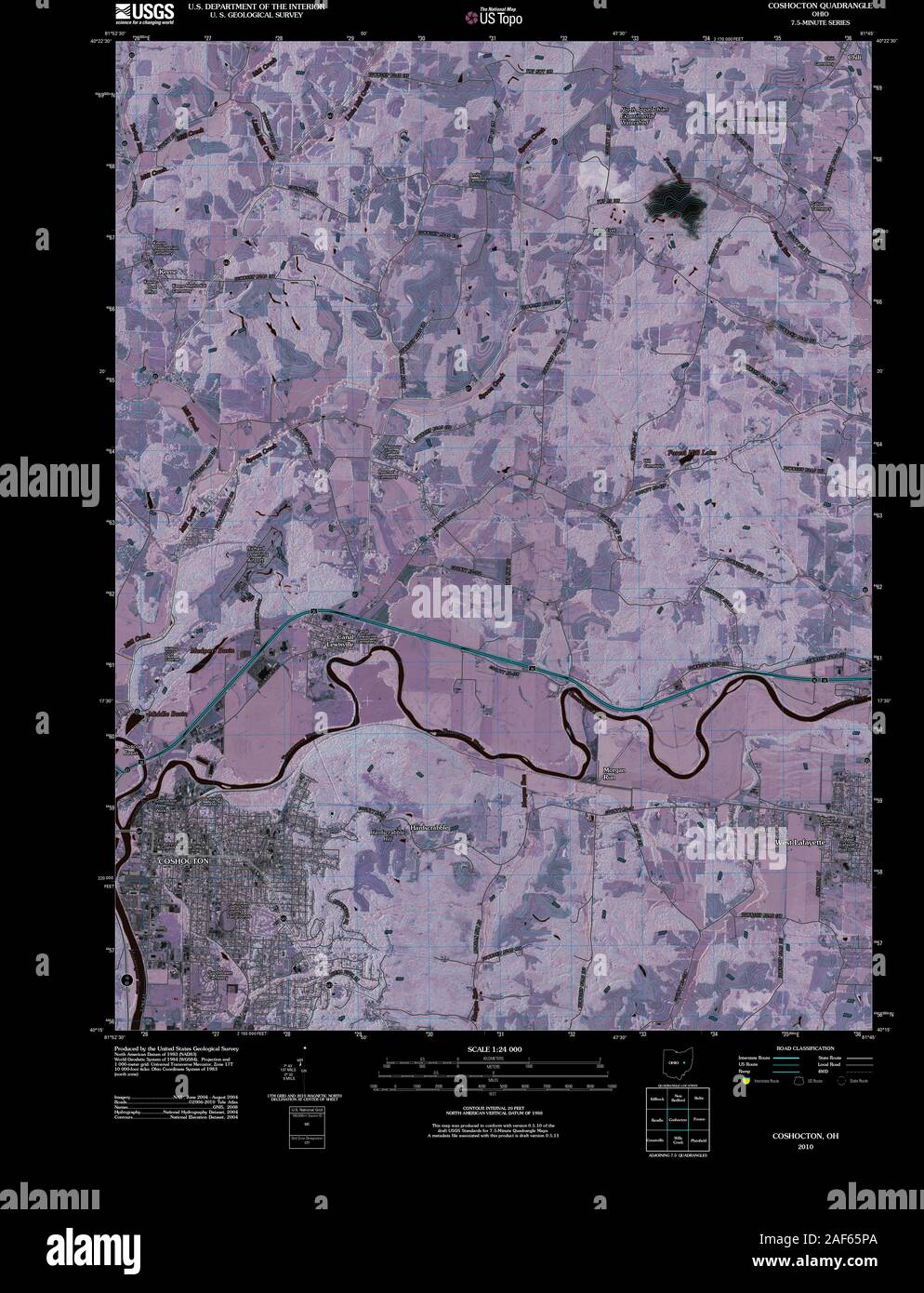 Map of coshocton hi-res stock photography and images - Alamy