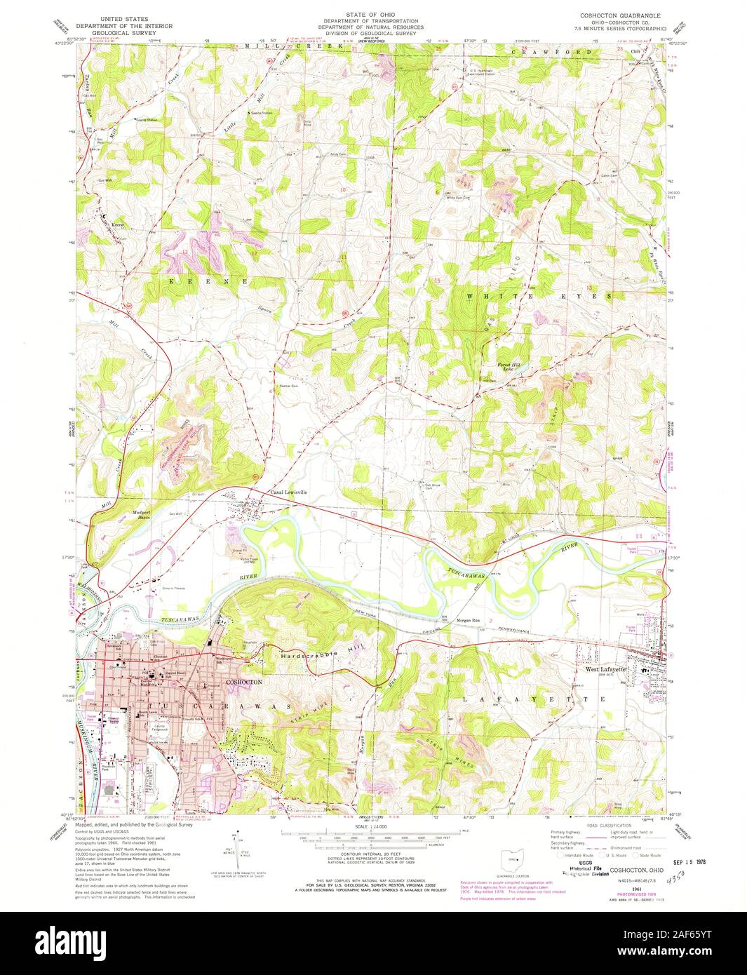 Map of coshocton hi-res stock photography and images - Alamy