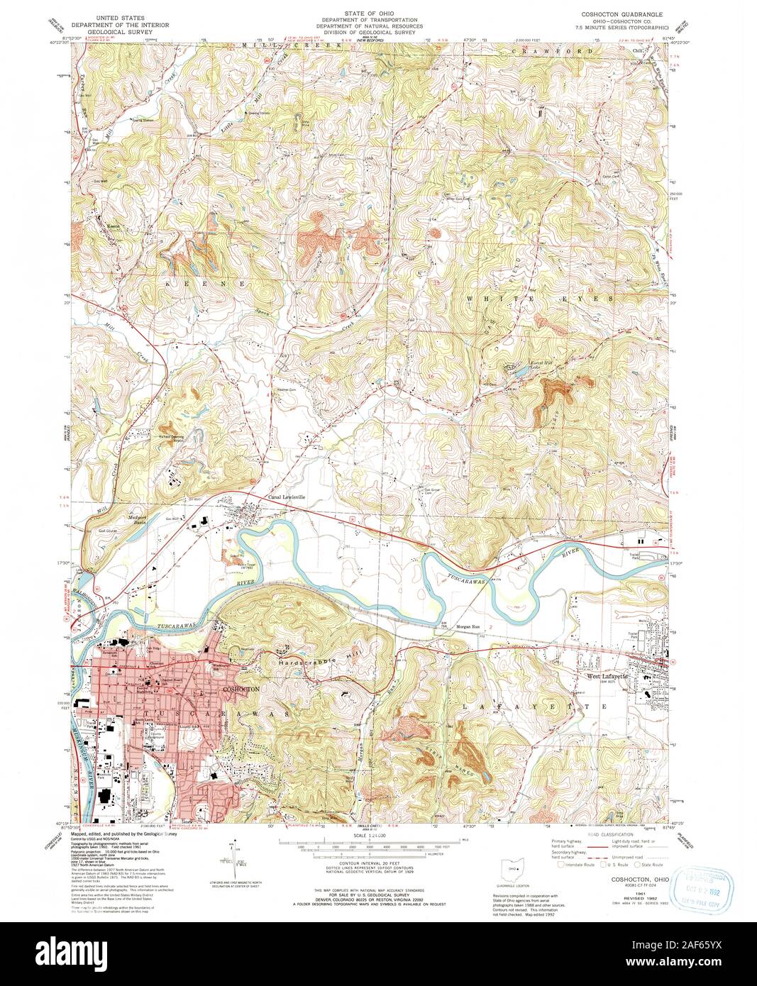 Map of coshocton hi-res stock photography and images - Alamy