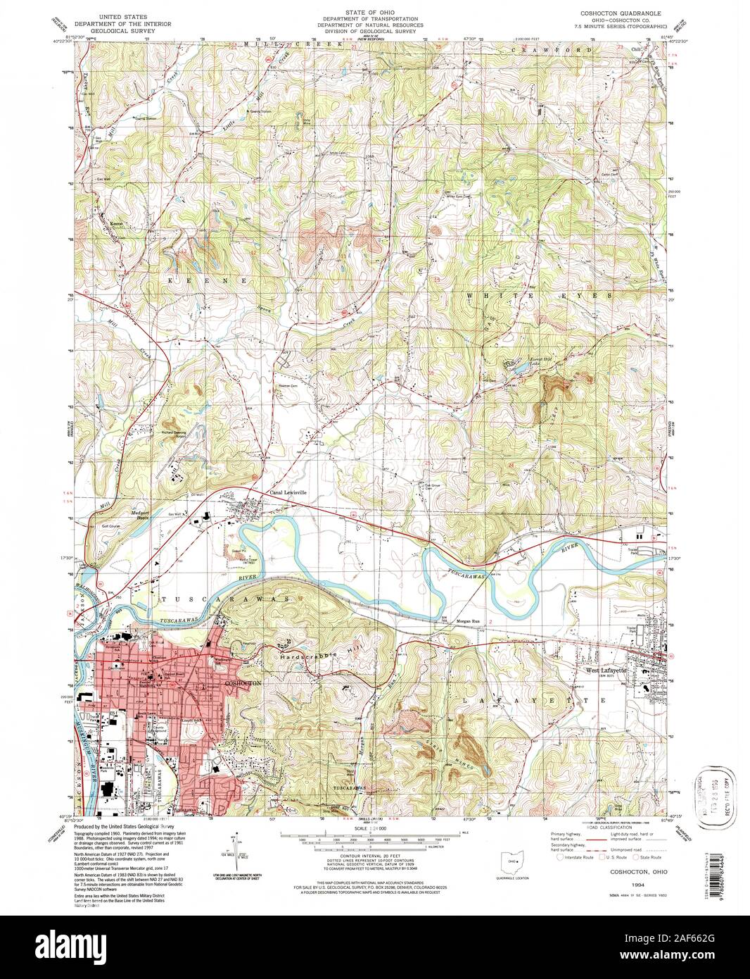 Map of coshocton hi-res stock photography and images - Alamy