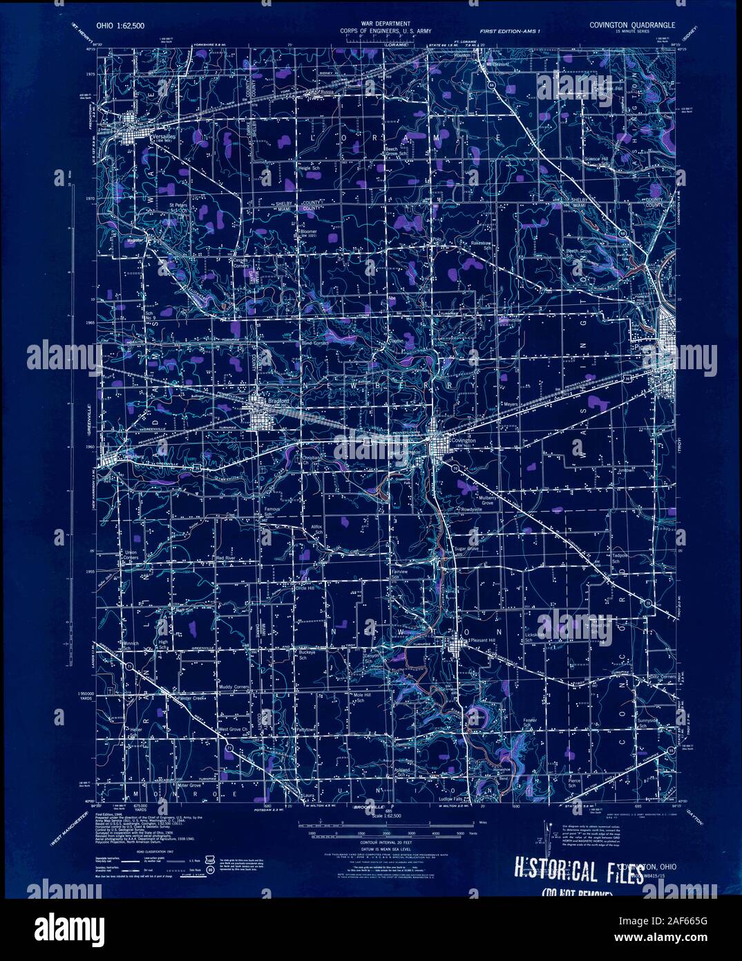 Covington ohio map hi-res stock photography and images - Alamy