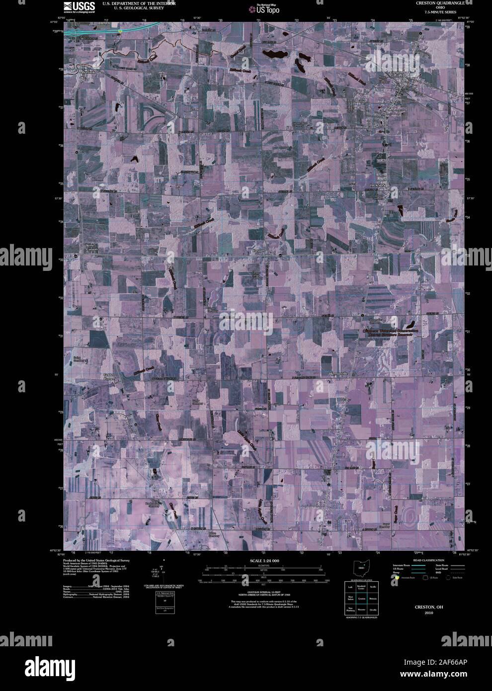 Map of creston ohio hi-res stock photography and images - Alamy