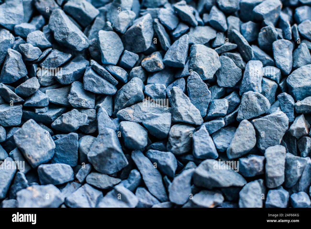 Decor, surface and nature concept - Blue stone pebbles as abstract ...