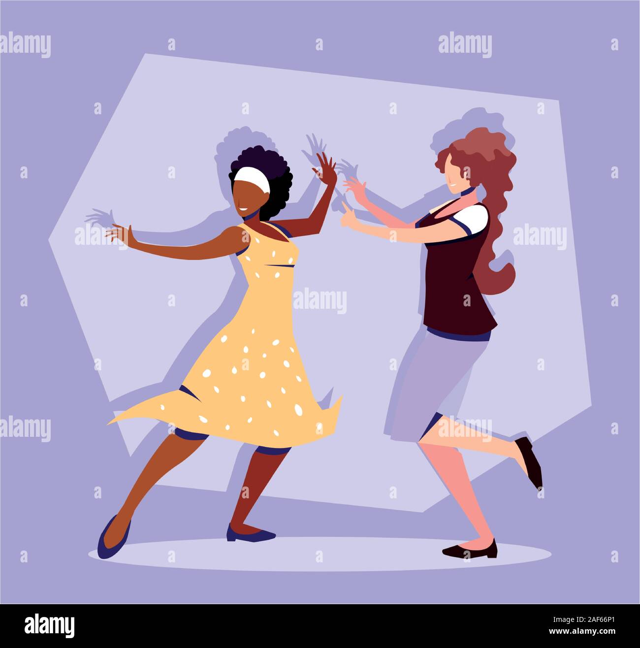 Women dancing figures Stock Vector Images - Alamy