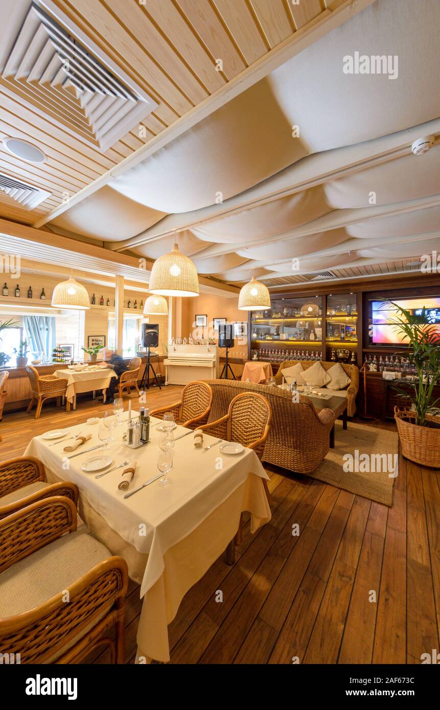 Restaurant interior shot Stock Photo - Alamy