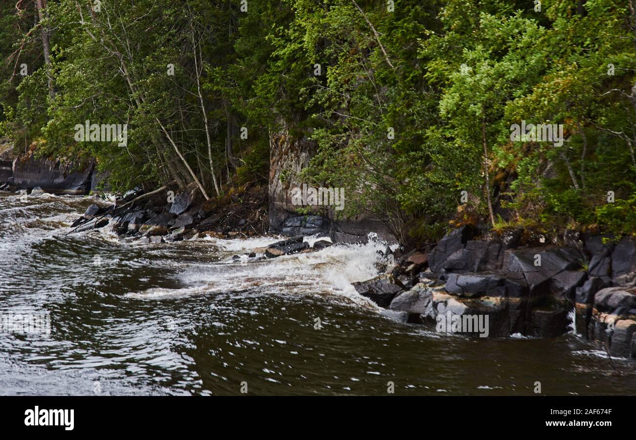 The nature of Karelia.Typical Karelian landscape on the island of ...