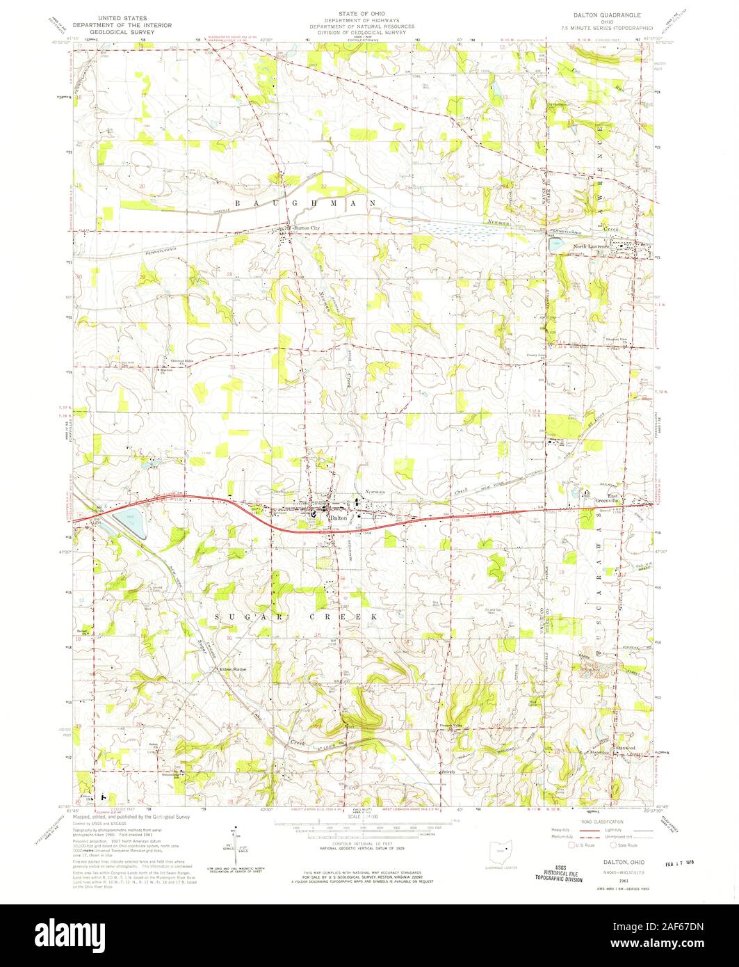 Map of dalton Cut Out Stock Images & Pictures - Alamy