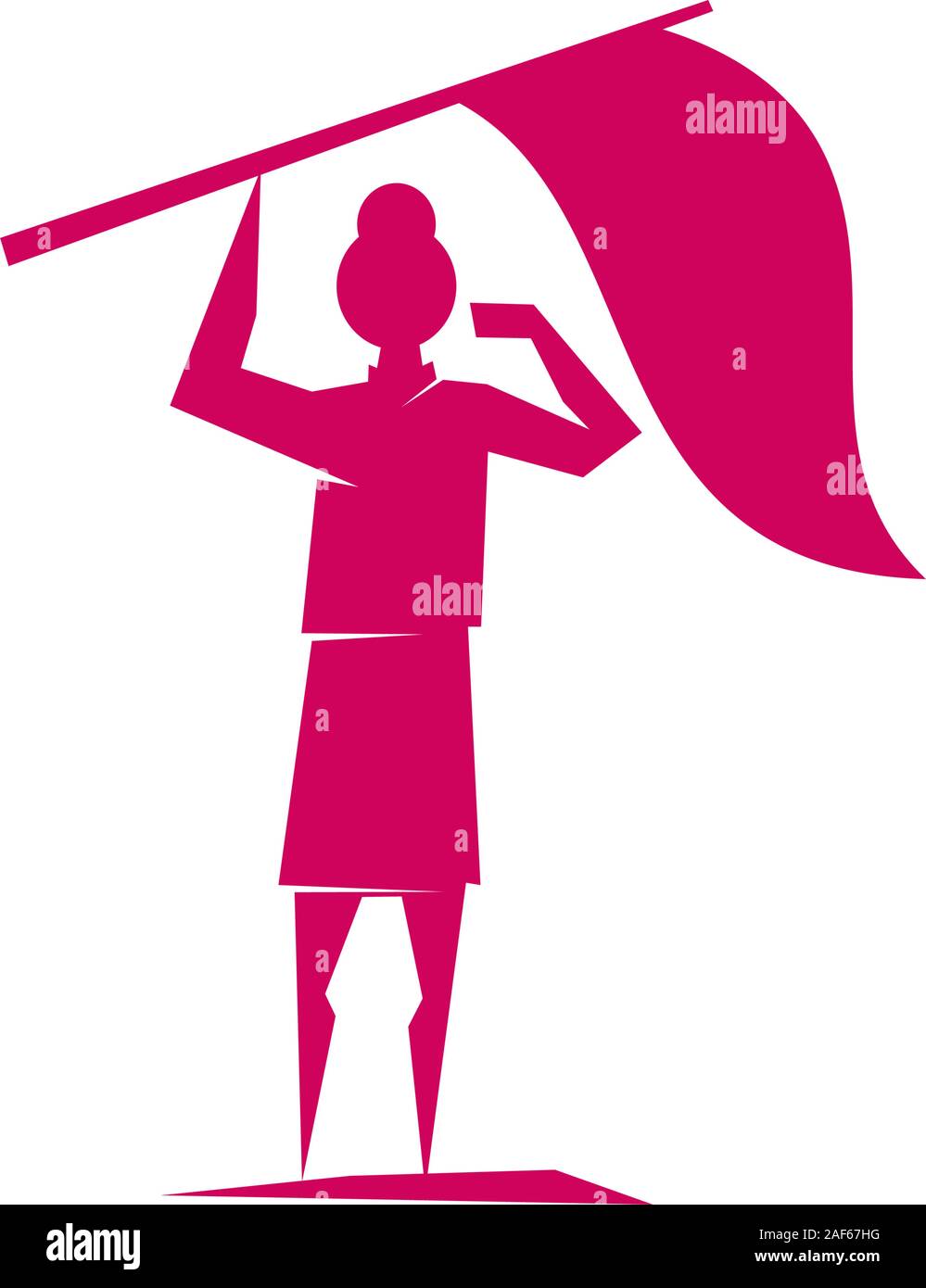 Woman power logo vector illustration icon symbol isolated Stock Vector ...