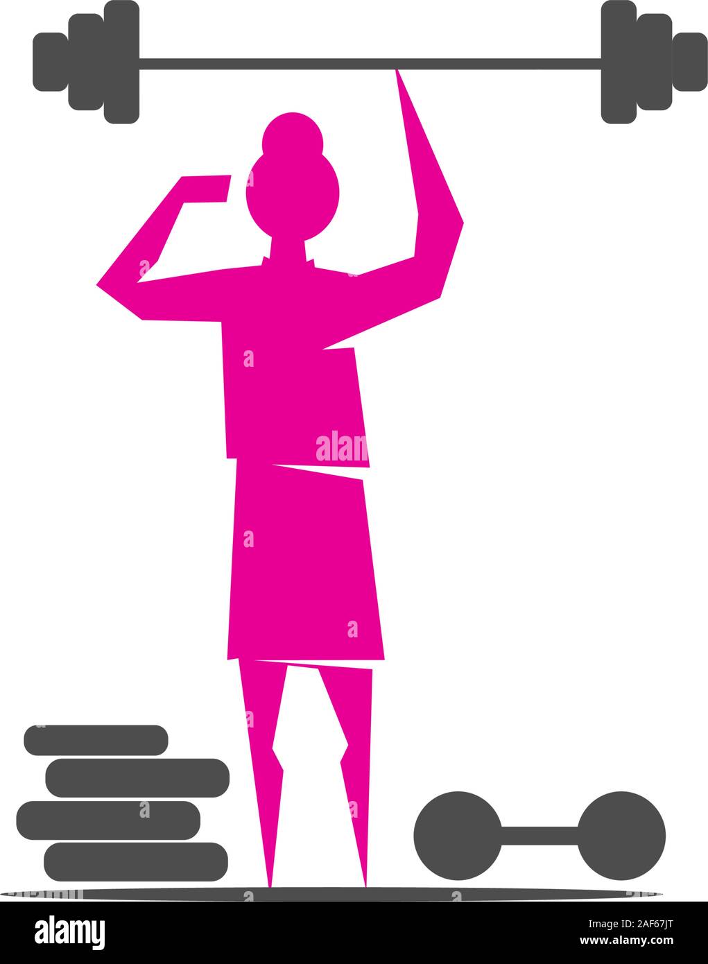 Woman power logo vector illustration icon symbol isolated Stock Vector ...