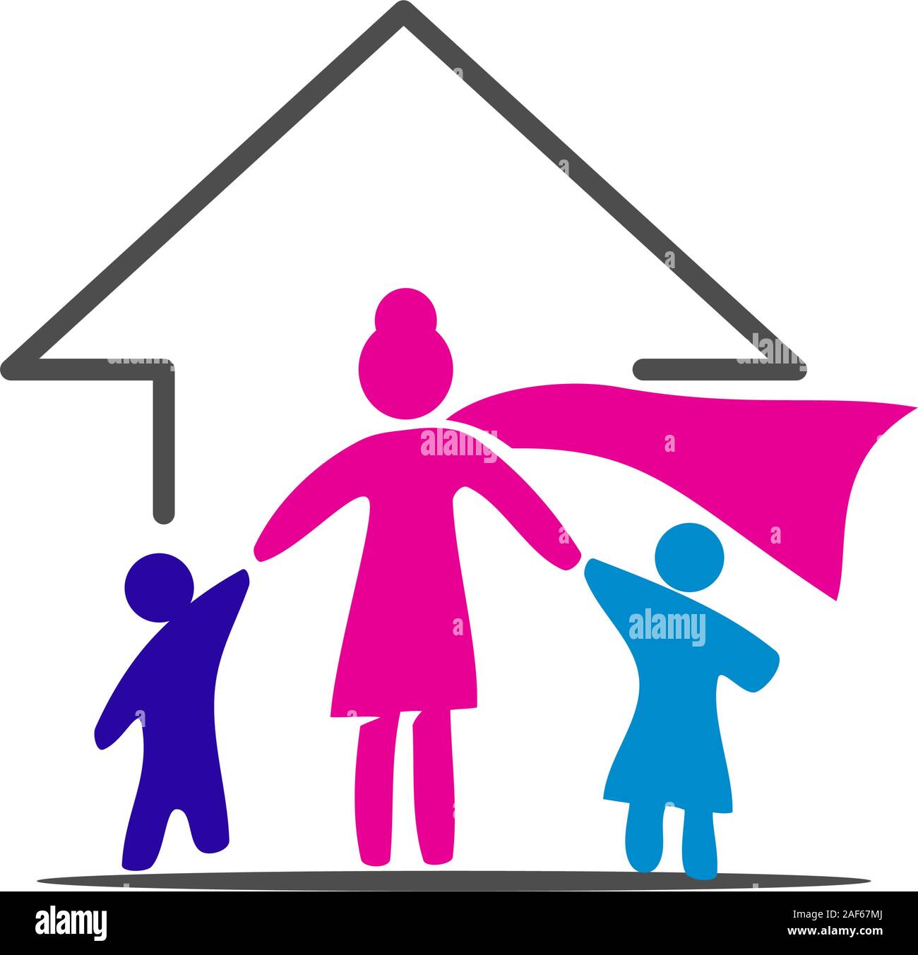 Woman power logo vector illustration icon symbol isolated Stock Vector ...