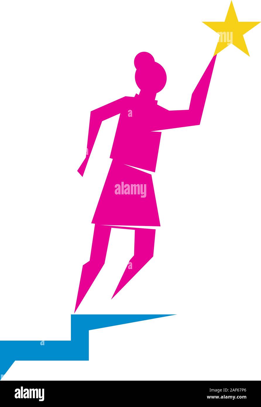 Woman power logo vector illustration icon symbol isolated Stock Vector ...