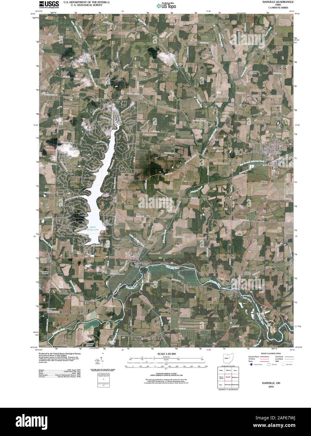 Danville ohio map hi-res stock photography and images - Alamy