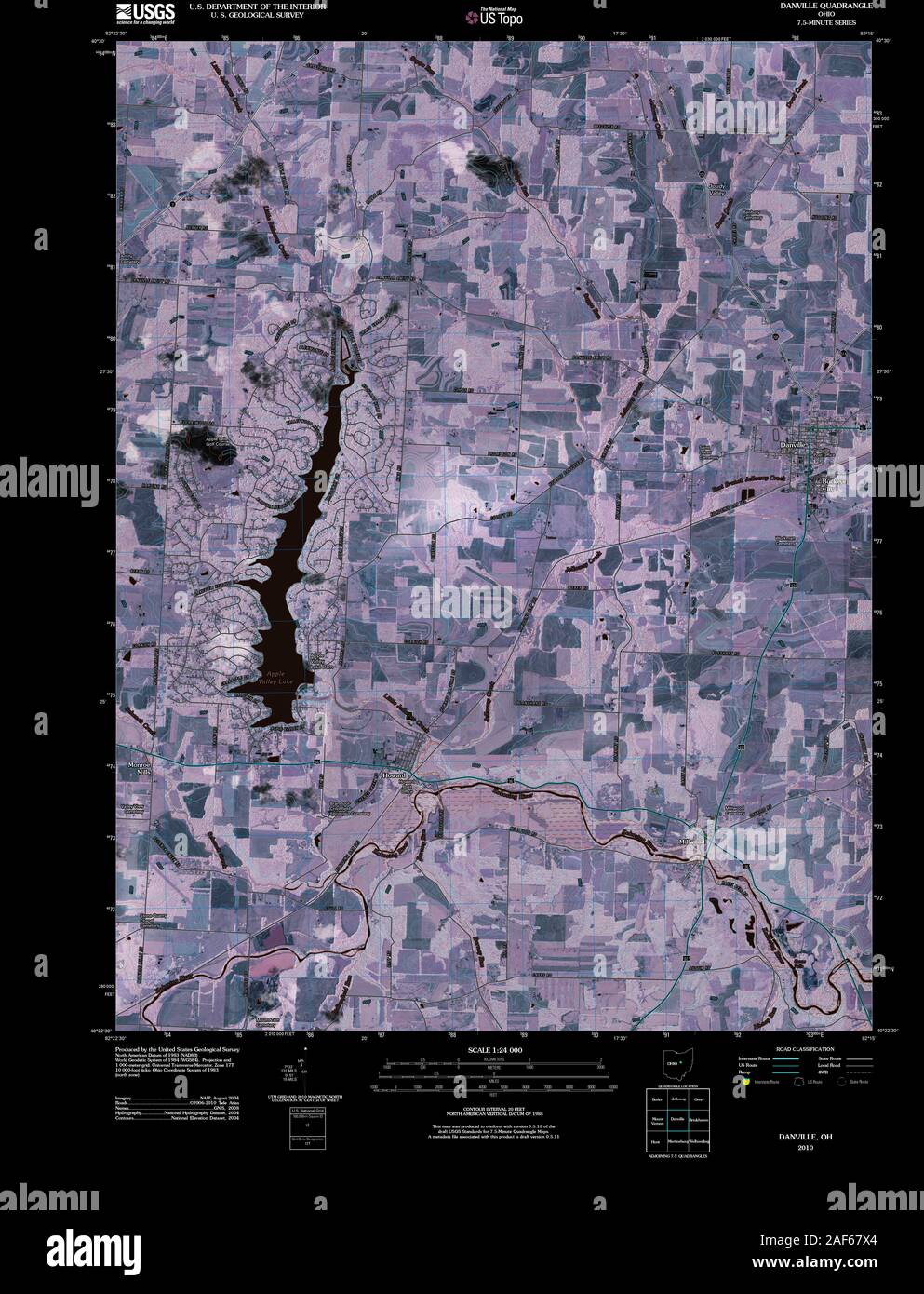 Danville ohio map hi-res stock photography and images - Alamy