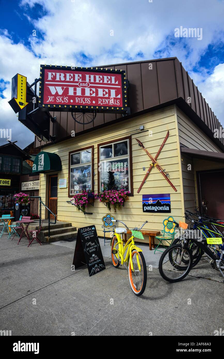 Free Heel and Wheel store in West Yellowstone, USA Stock Photo - Alamy