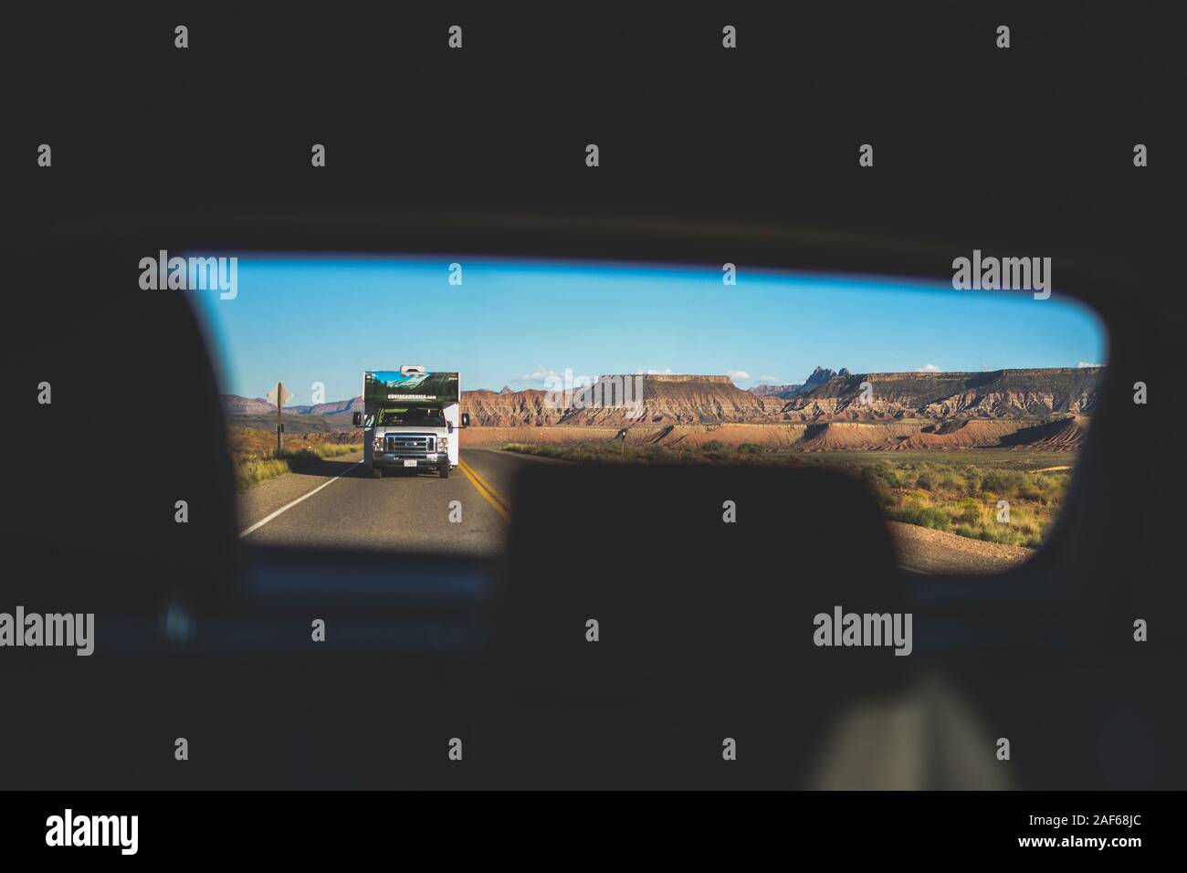 Camper van rear view hi-res stock photography and images - Alamy