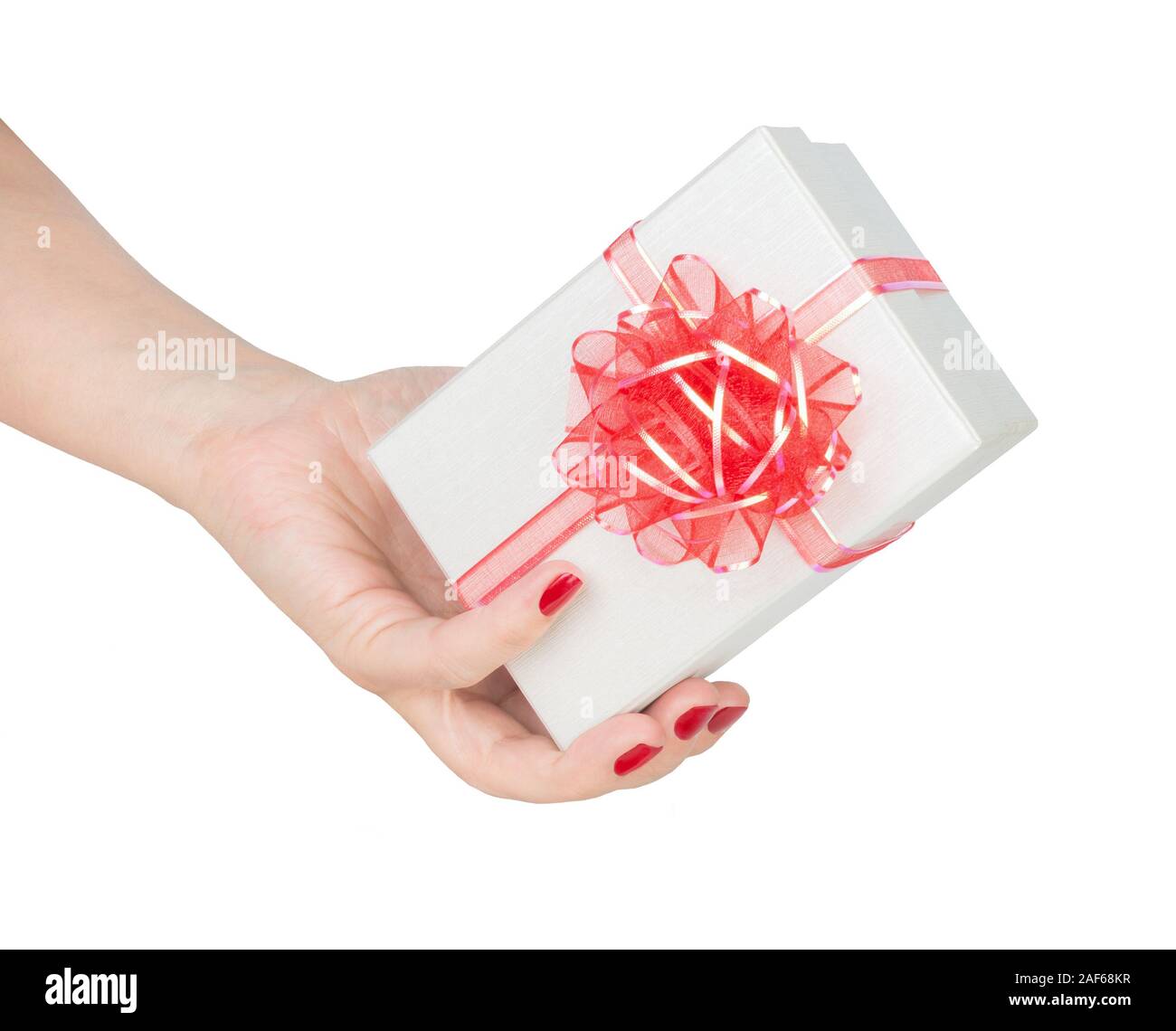 Hands giving birthday present Cut Out Stock Images & Pictures - Alamy