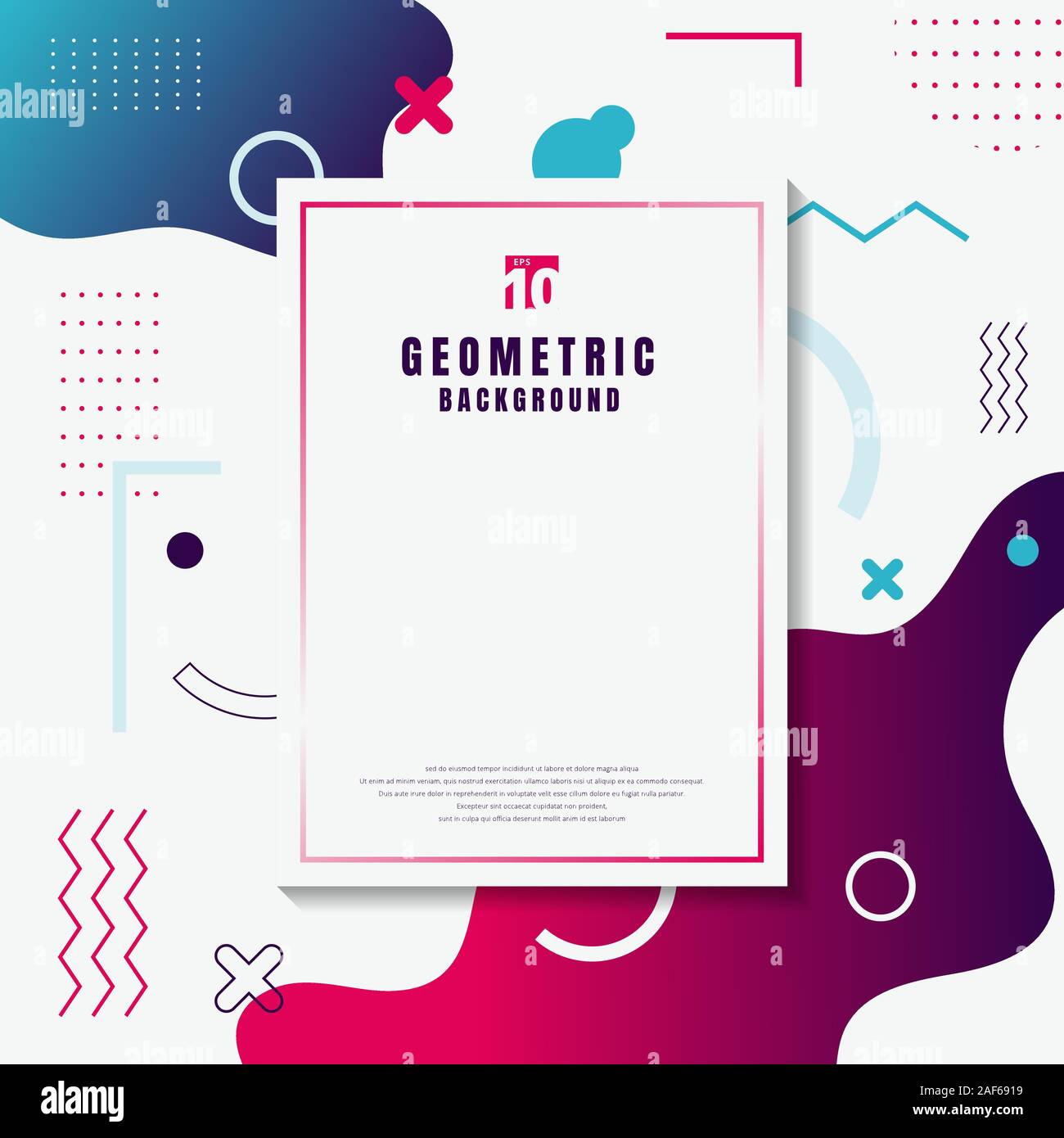 Pink And Blue Border Templates