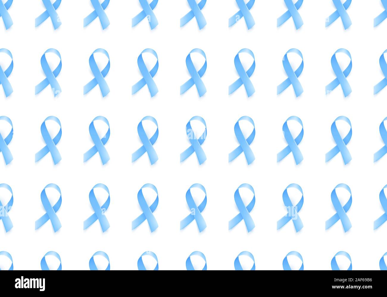 Seamless background with realistic blue ribbon. Realistic medical ...