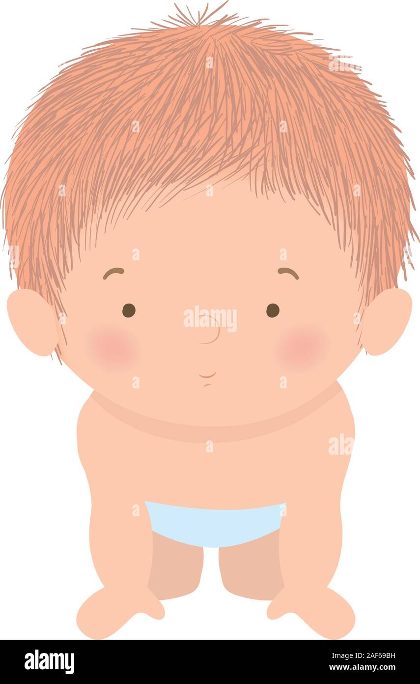 Cute baby boy with diaper vector design Stock Vector Image & Art - Alamy