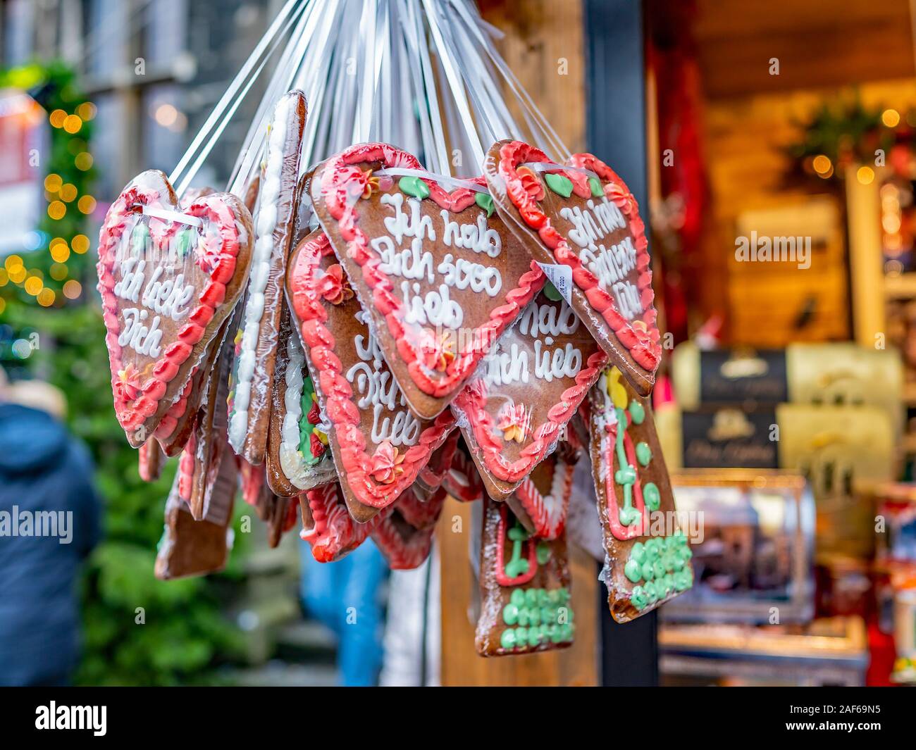 Traditional German gingerbread on display for sale at the 2019 ...