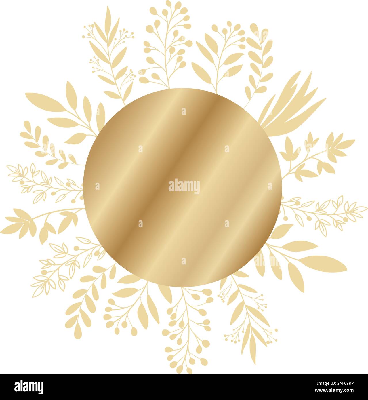 Isolated leaves around circle vector design Stock Vector Image & Art ...