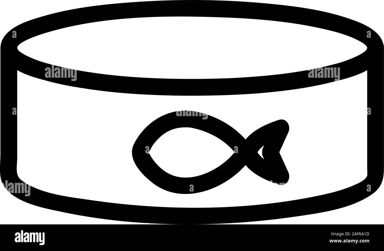 Canned fish icon vector. Isolated contour symbol illustration Stock ...