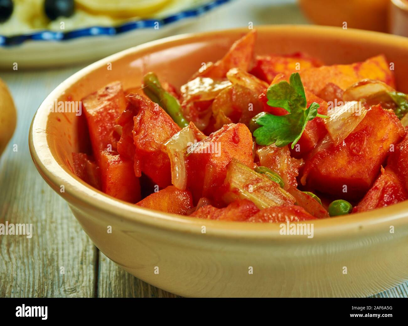 Marqa glarha, pumpkin stew, Tunisian cuisine, Traditional assorted ...
