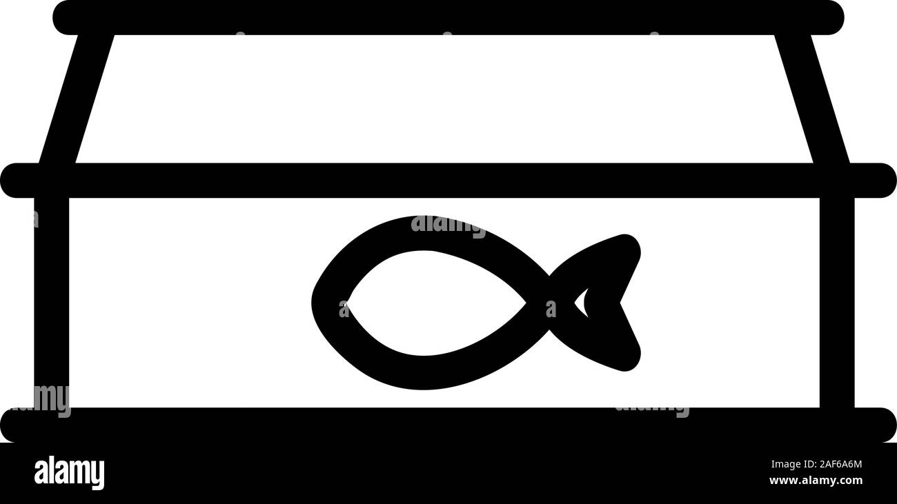 Canned fish icon vector. Isolated contour symbol illustration Stock ...